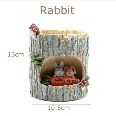 Creative Tree House Animals Flower Pots Succulents Plants Decorative ...