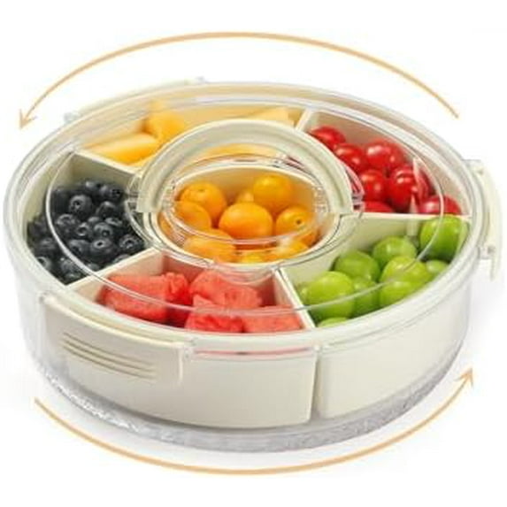 Creative Turntable Storage Organizer Rotating Snack Tray Serving Tray ...