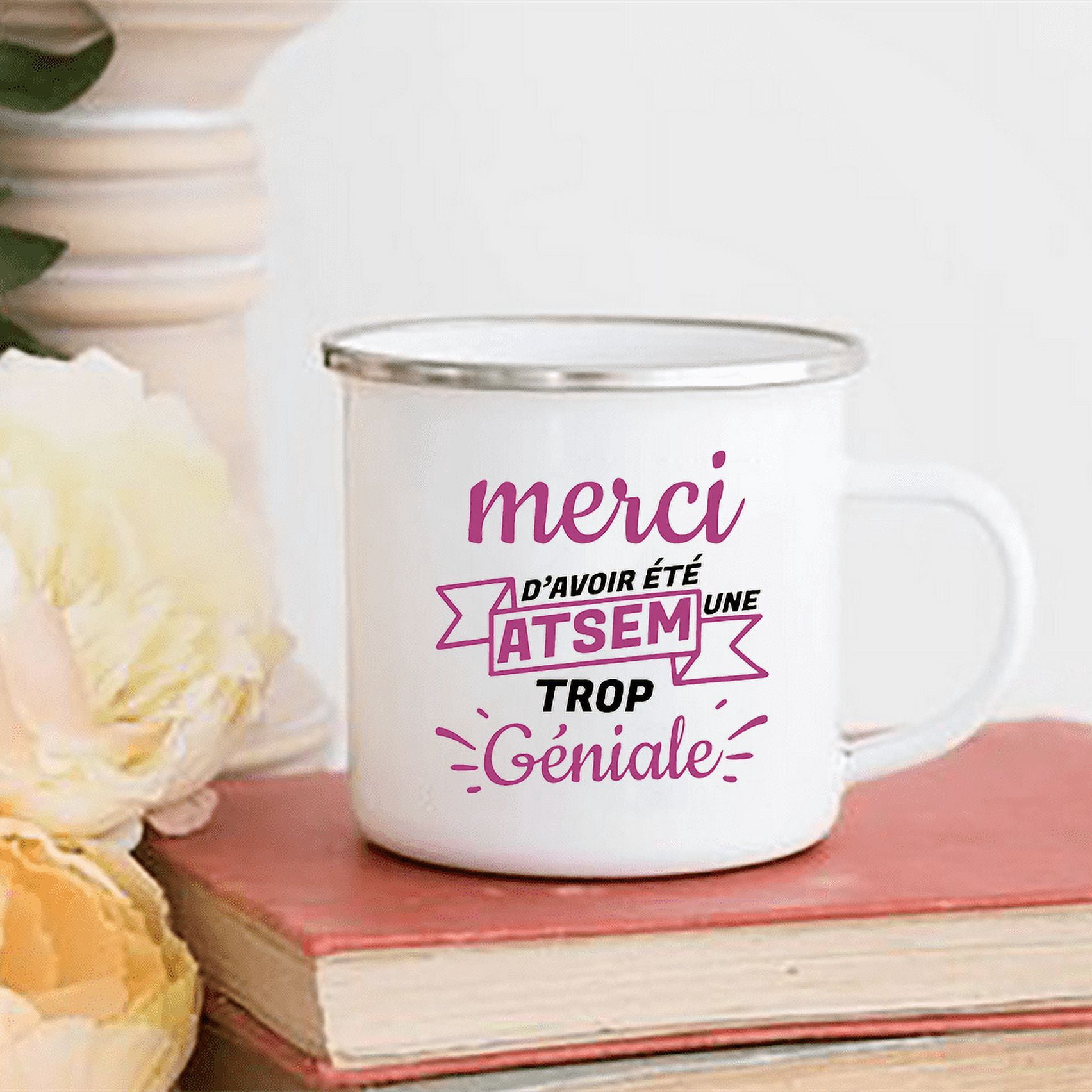 Creative Unique Merci Maîtresse/Atsem Enamel Coffee Mug - Special ...