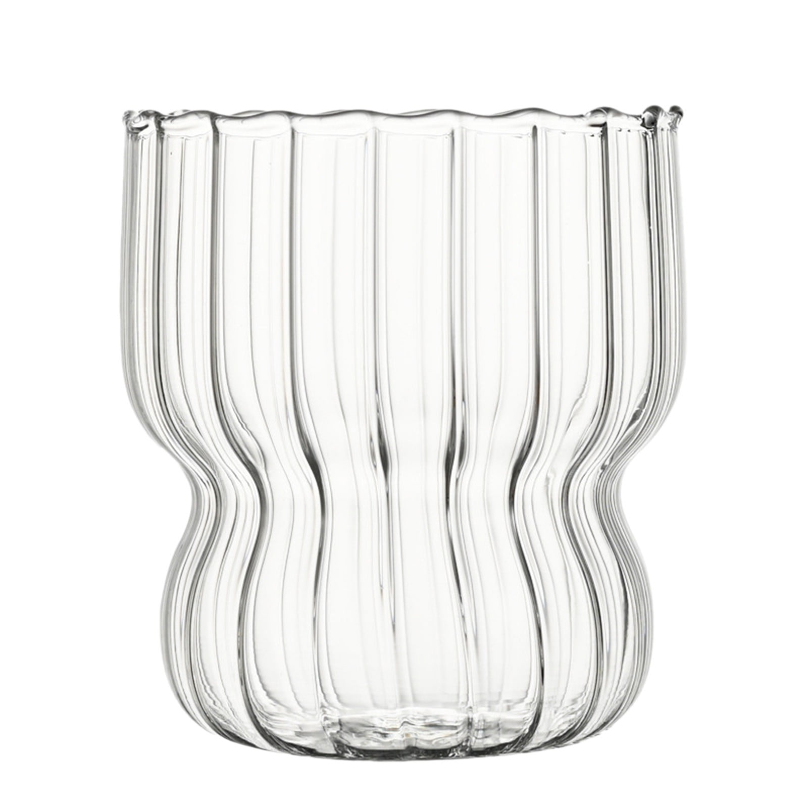 Creative Vertical Streaks Glassware Coffee Set, Wave Shape Drinking ...