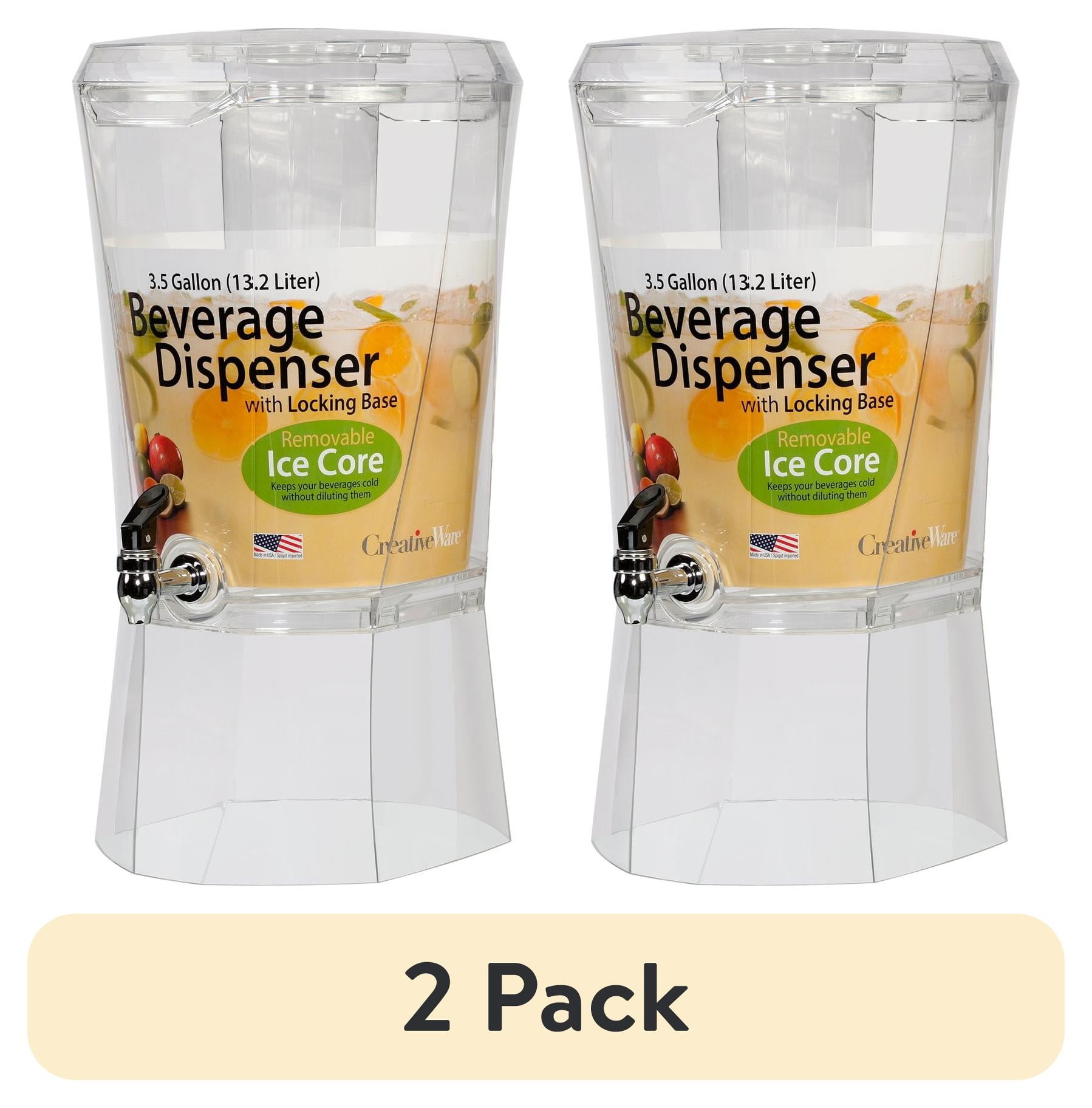 (2 pack) Creative Ware 3.5 Gallon Clear Acrylic Beverage Dispenser ...