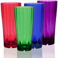 Generic Acrylic Diamond Tumblers Set, 28 oz, 8pk, Jewel Tones, Outdoor ...