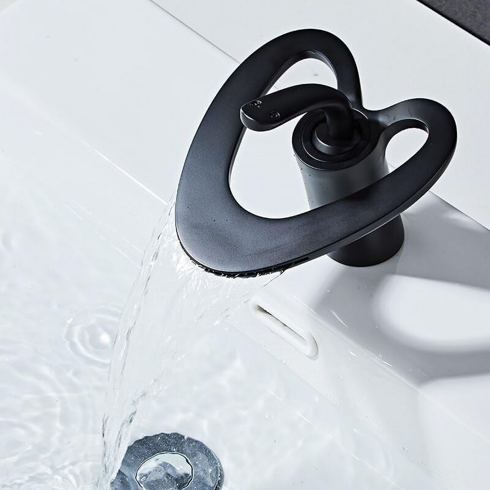 Creative Waterfall Basin Faucet Cold and Hot Water Mixer Sink Faucet ...