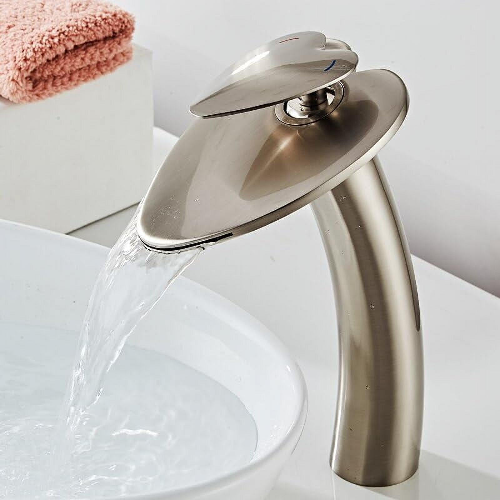 Creative Waterfall Basin Faucet Cold and Hot Water Mixer Sink Faucet ...