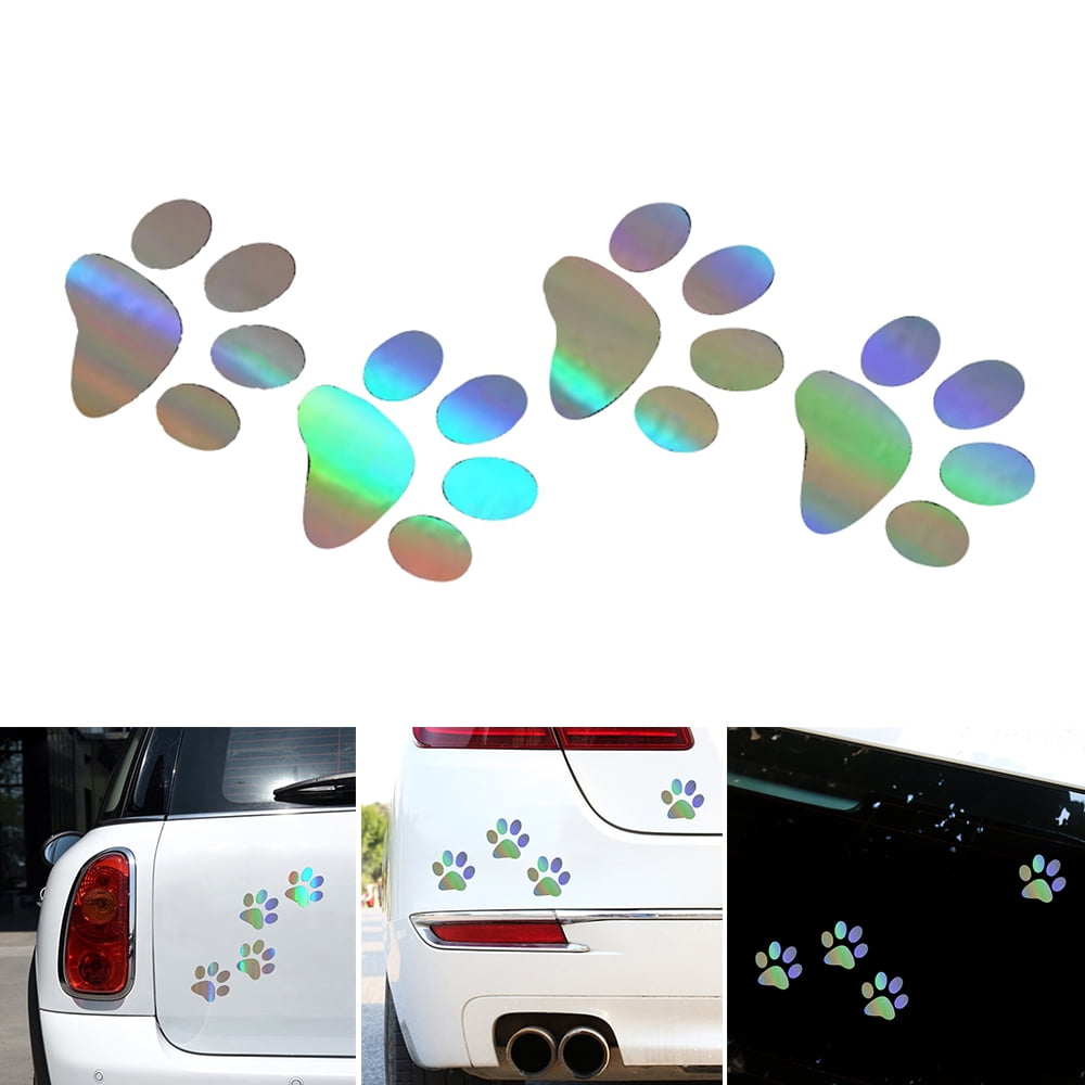 Creative Waterproof Car Stickers - Cute Paw Prints (Cat and Dog ...