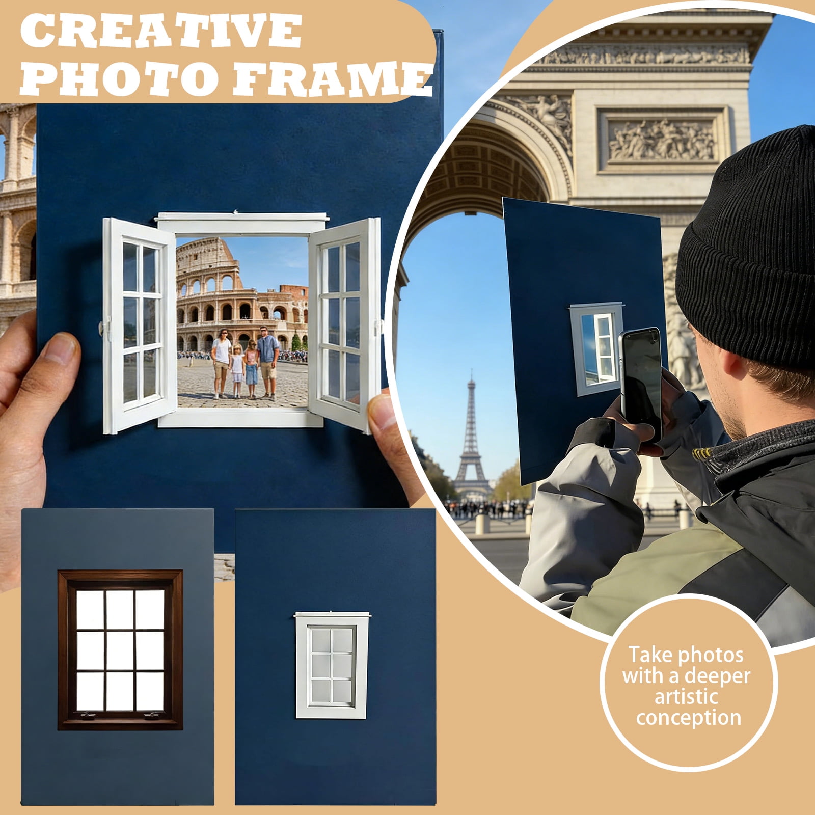 Creative Window Props, Window New Frame Travel Photo Prop, Photography ...