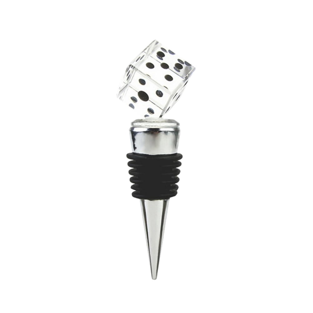 Creative Wine Stoppers Crystal Dice Design Alloy Bottle Plug Beverage ...