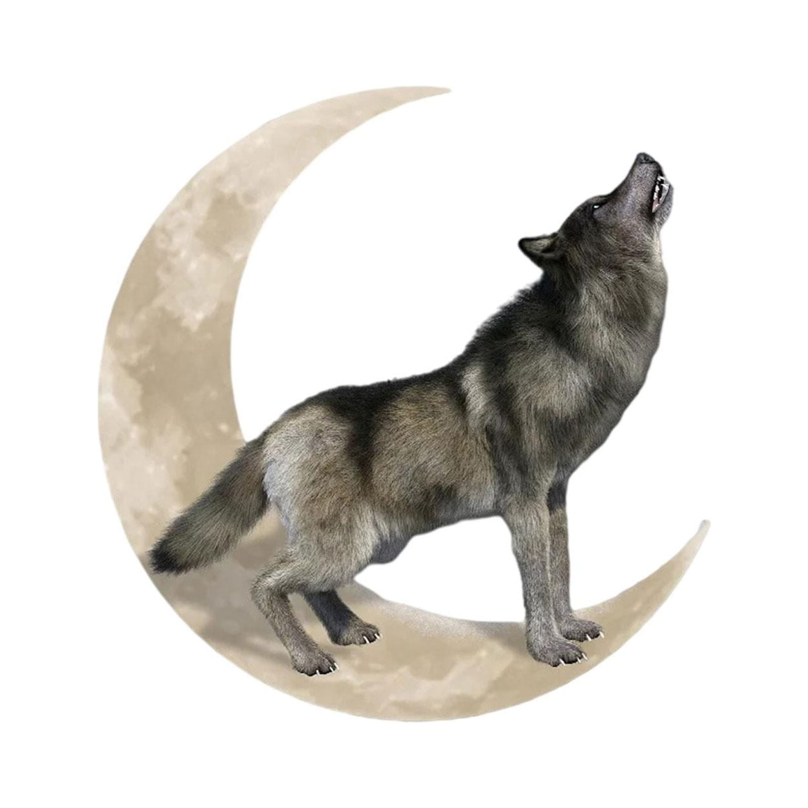 Creative Wolf Sculpture, Artwork Metal Rustic Hanging Wall Decor for ...