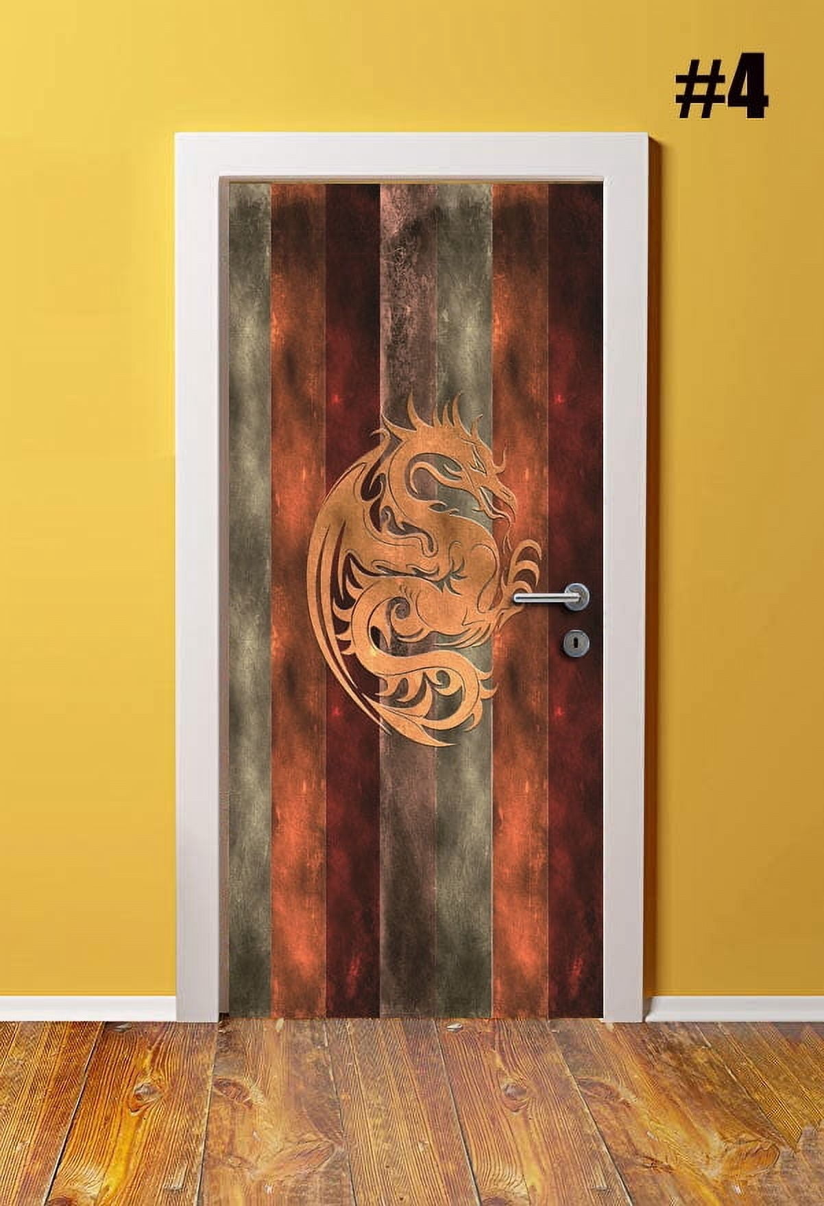 Creative Wood Board Wood Gate 3d Door Mural Door Wrap For Kid's Peel ...