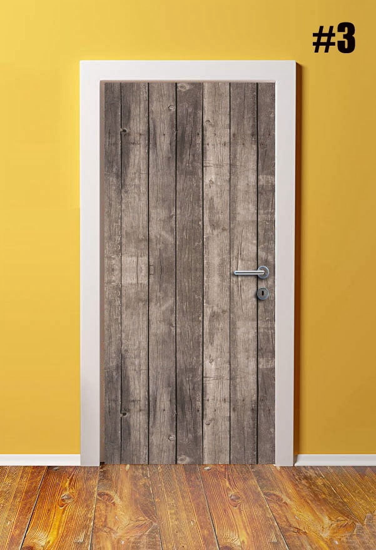 Creative Wood Board Wood Gate 3d Door Mural Door Wrap For Kid's Peel ...