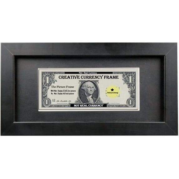 Creative Wooden Picture Frames 4x9 inch Black Dollar Bill Frames with ...