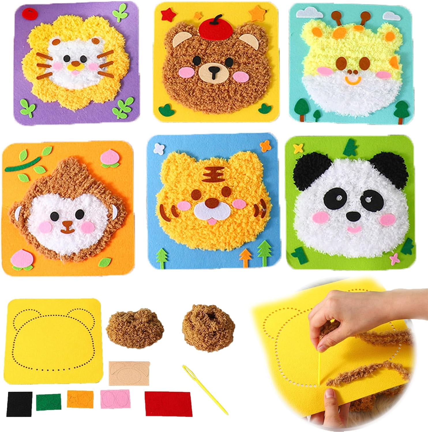 Creative Wool Craft Kit for Kids – DIY Kids Wool Craft Kit, Cartoon ...