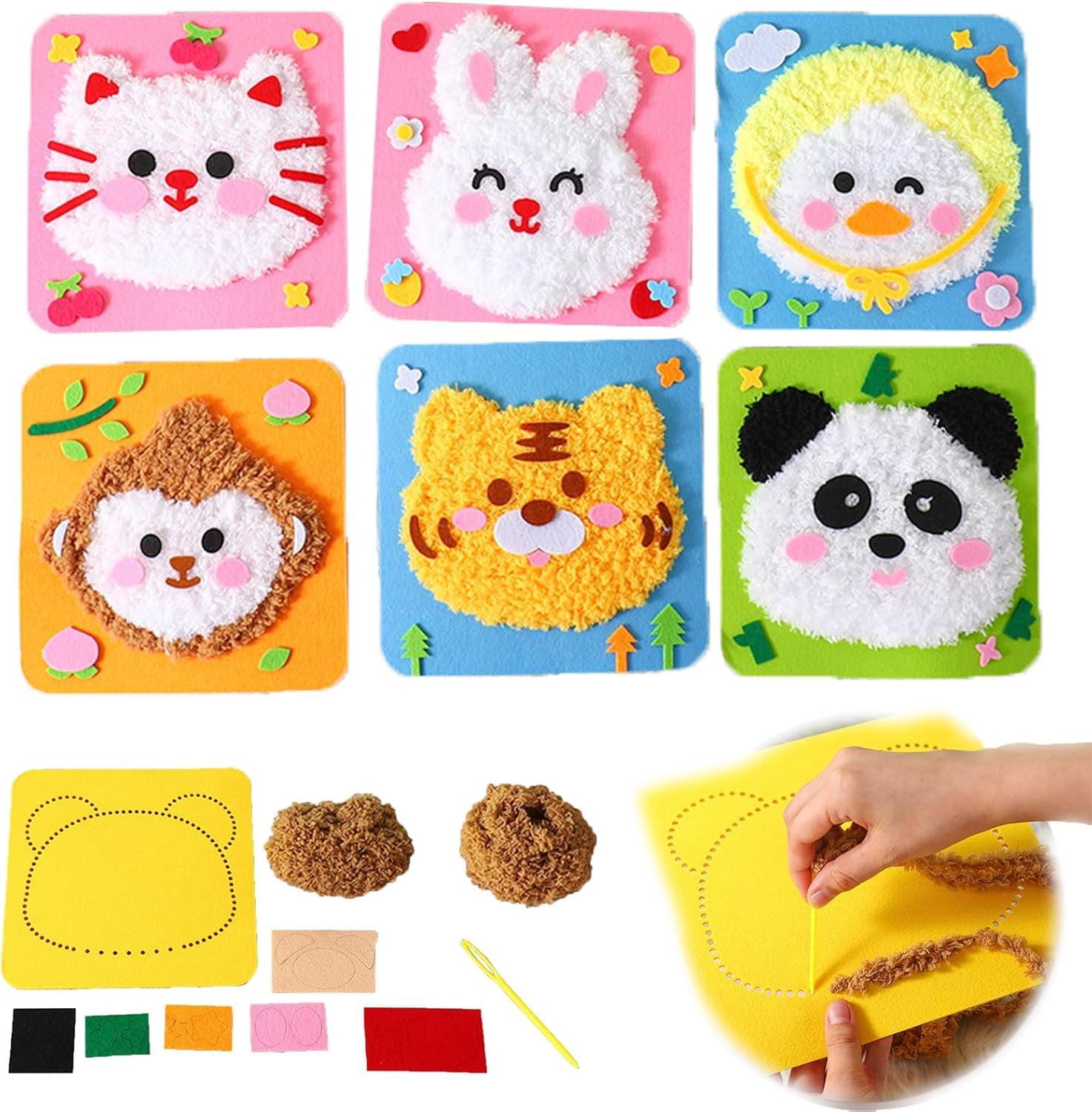 Creative Wool Craft Kit for Kids – DIY Kids Wool Craft Kit, Cartoon ...