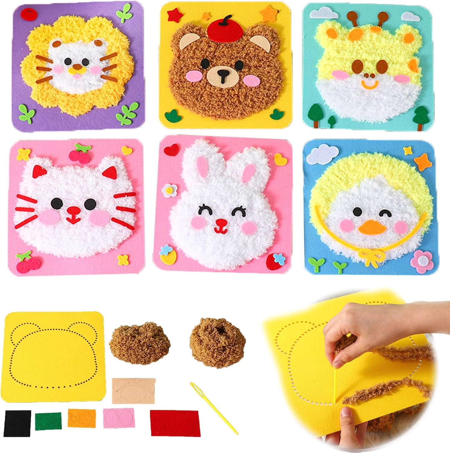 Creative Wool Craft Kit for Kids – DIY Kids Wool Craft Kit, Cartoon ...