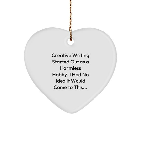 Creative Writing Heart Ornament Gifts from Men, Women, or Friends to ...