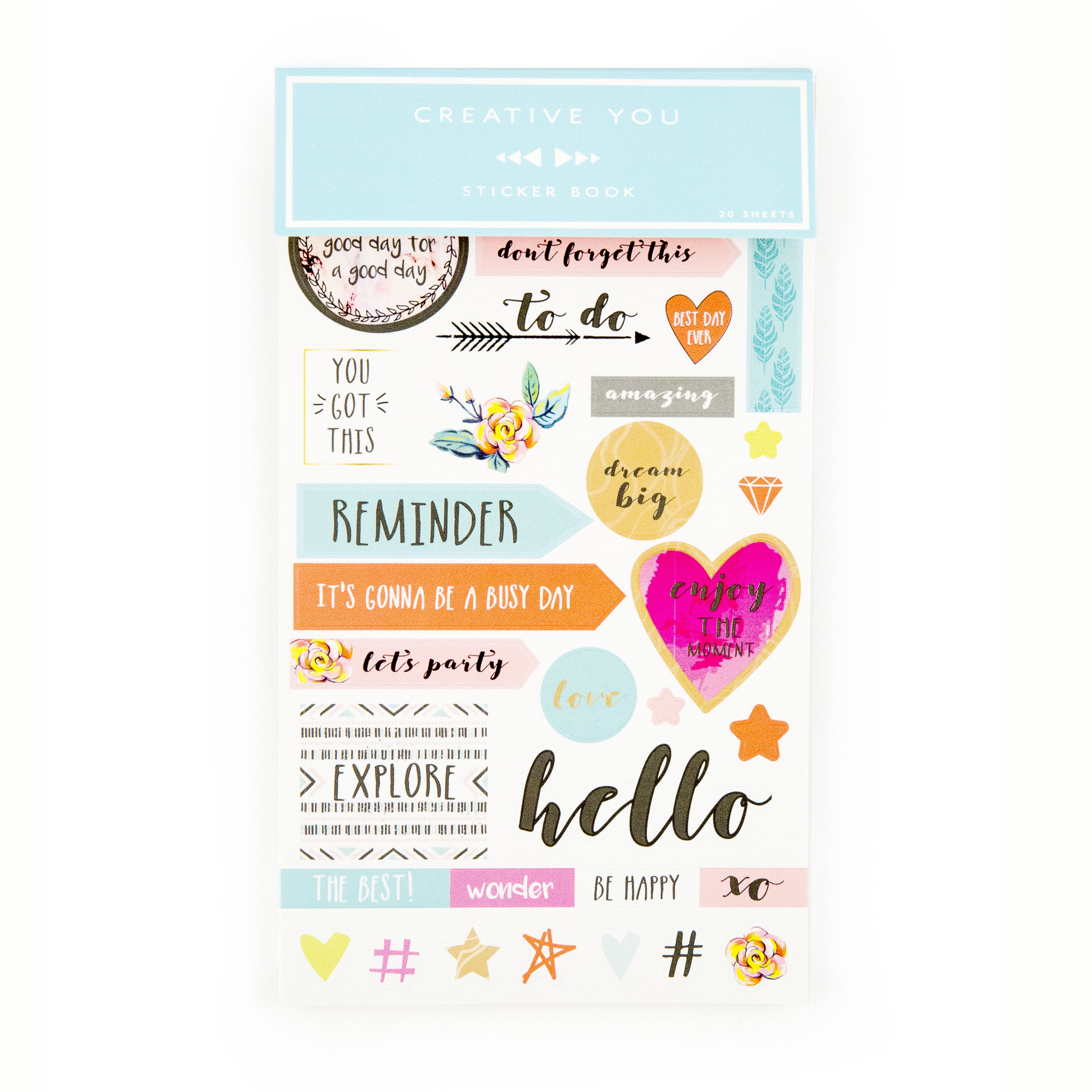 Creative You Multicolor Paper to-Do Sticker Book, 400 Sticker Designs ...