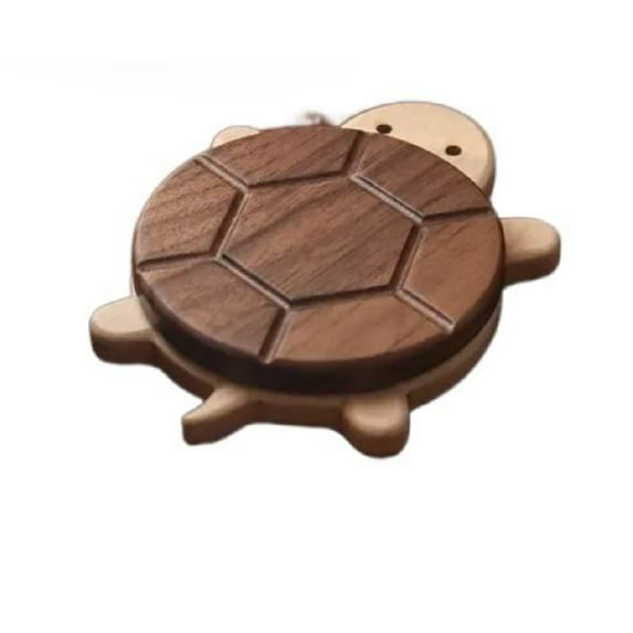 Creative and cute design, solid wood turtle insulation pad, kettle, tea ...