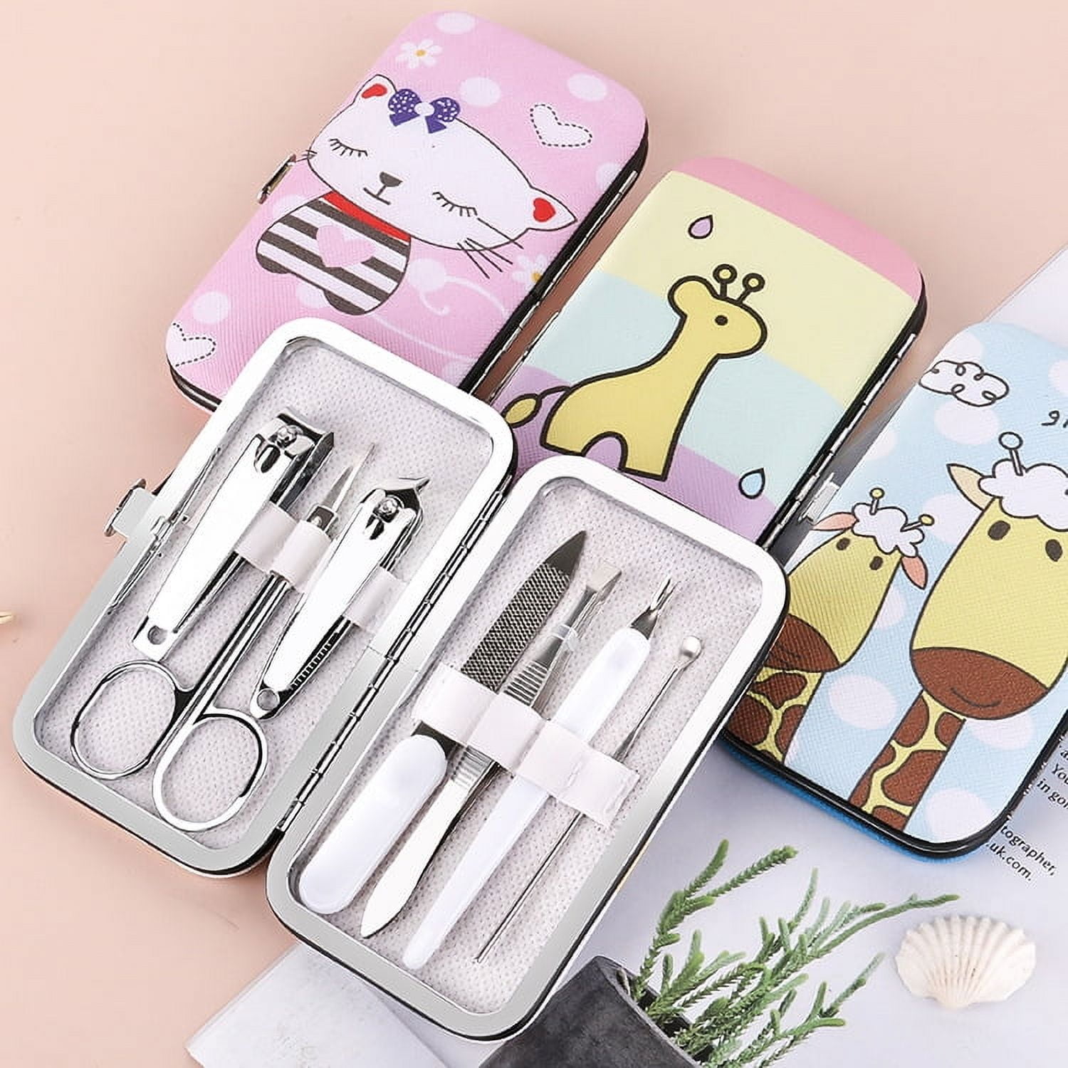 Creative cartoon 7-piece nail clippers manufacturers portable manicure ...