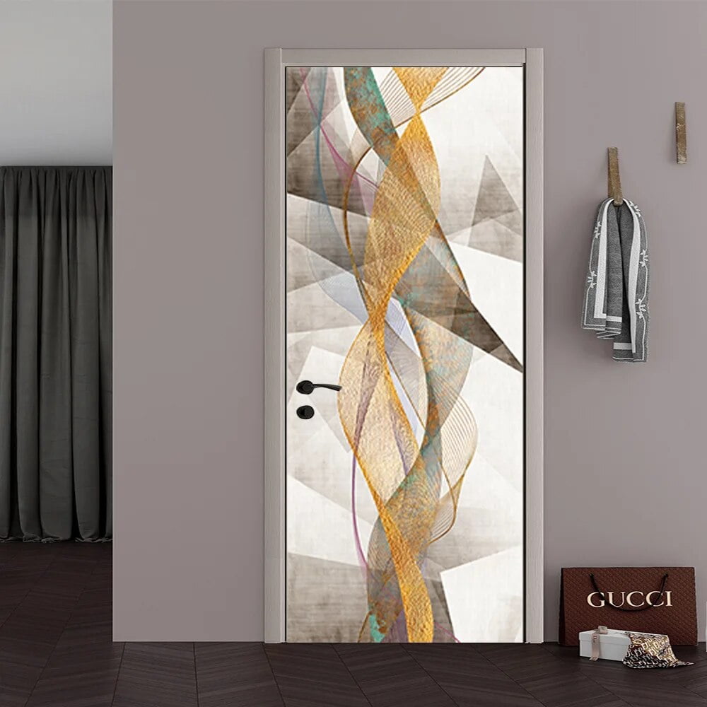 Creative cartoon abstract door sticker PVC polyethylene waterproof self ...