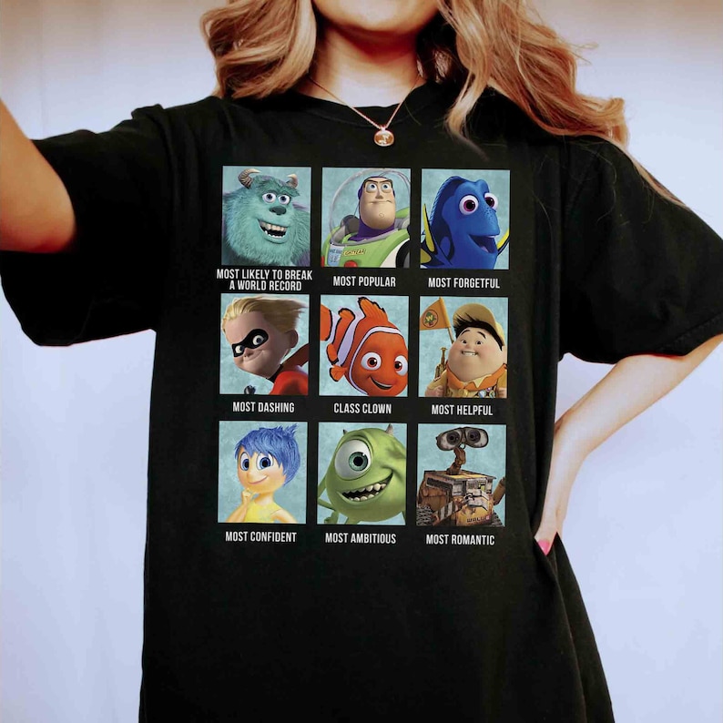 Creative comfortable T-shirt, comfortable colors Disney Pixar Movie ...