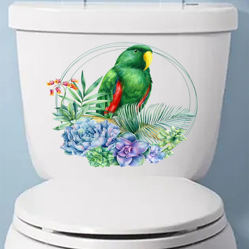 Creative flowers Living room Toilet Decoration Waterproof PVC wall ...