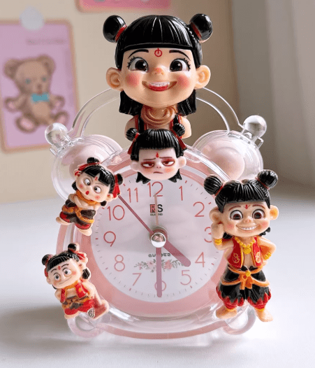 Creative handmade Nazha children digital alarm clock for boys and girls ...