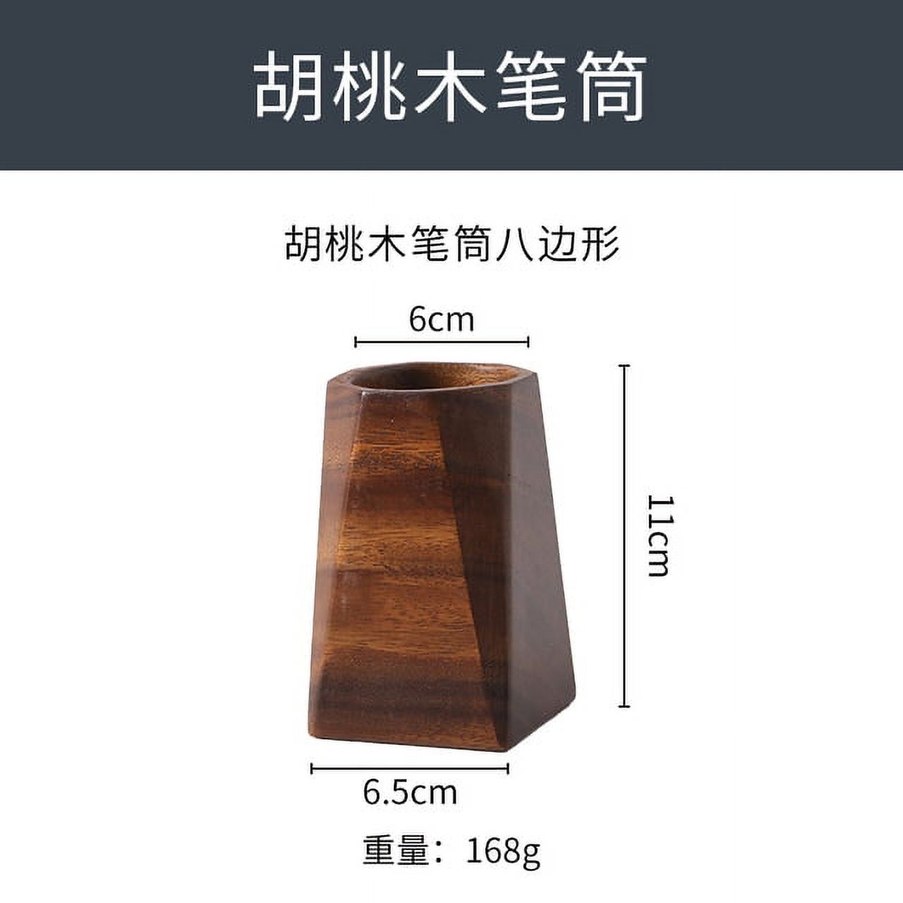 Creative home whole wood walnut wood retro wooden pen holder modern ...