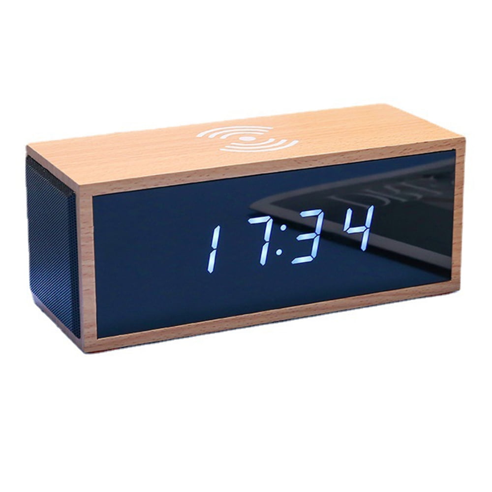 Creative intelligent multi function led wireless charging alarm clock ...