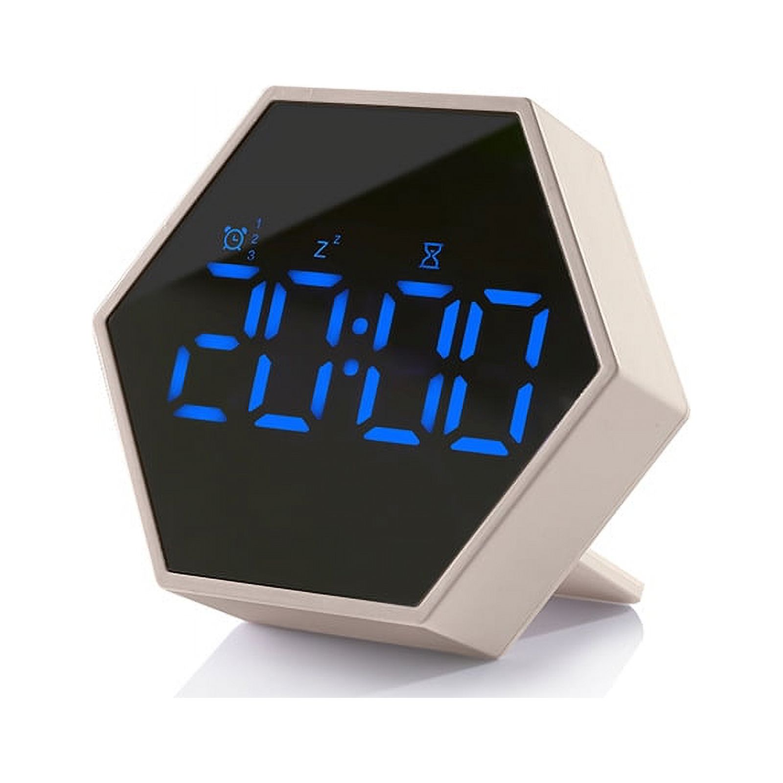Creative new product timing alarm clock with simple hexagonal mirror ...