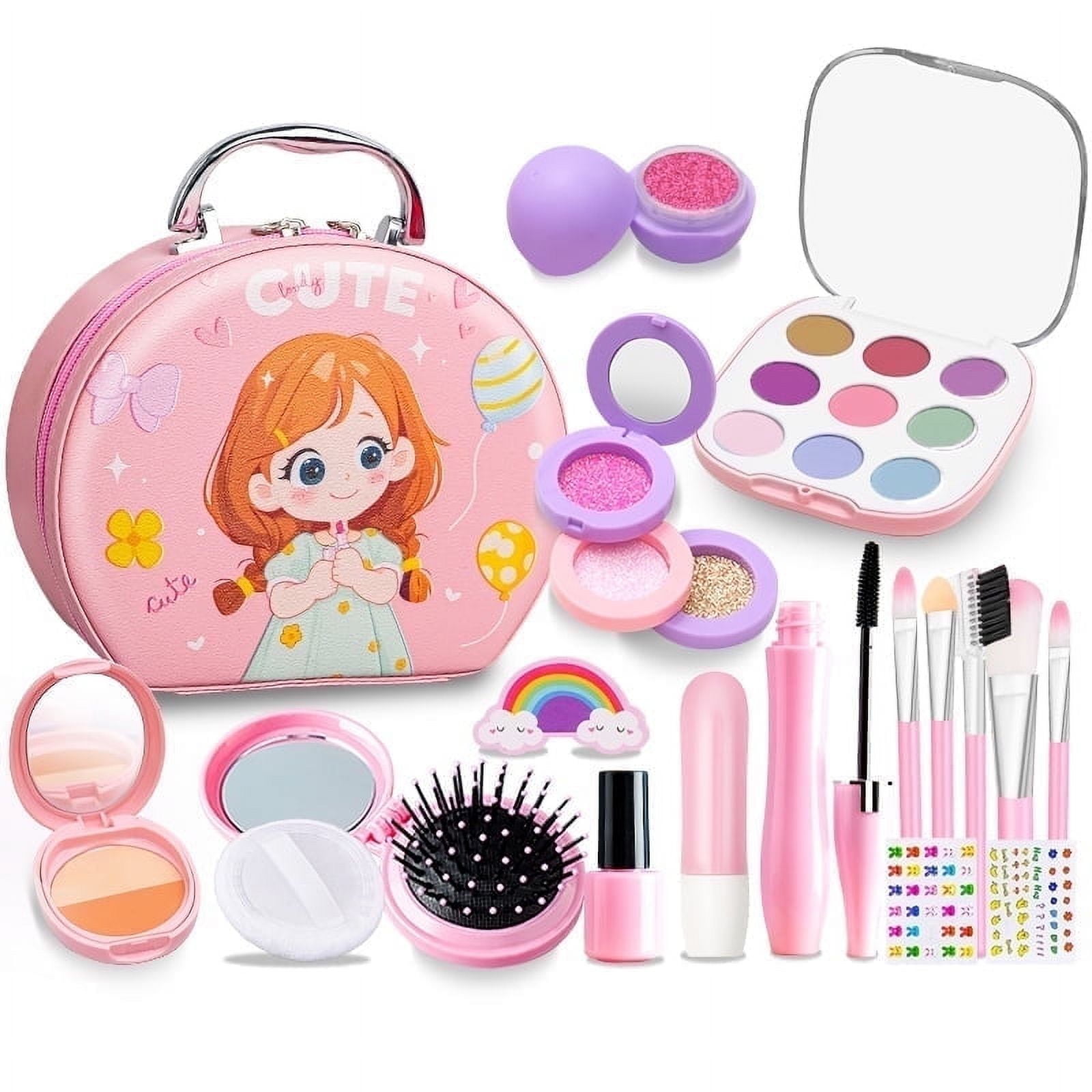 Creative princess makeup box toy, 18-piece set of simulated cosmetics ...
