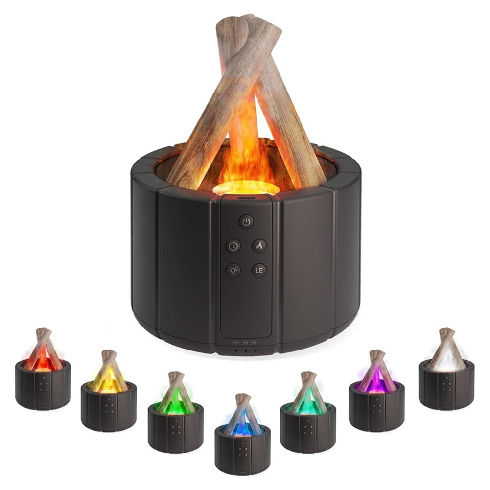 Creative simulated flame aroma diffuser, home office desk flame humidifier - Walmart.com