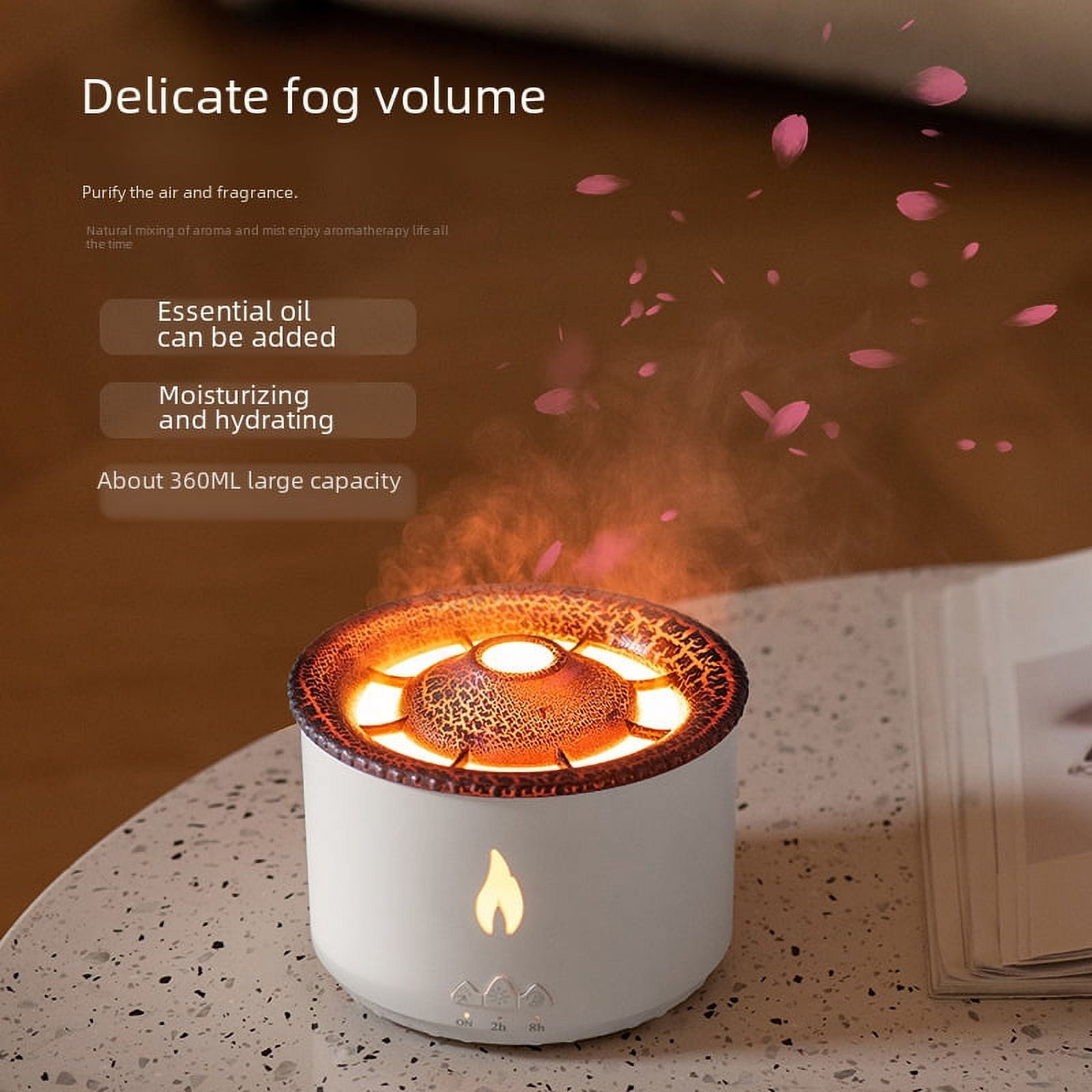 Creative simulation flame humidifier volcanic aromatherapy machine ...