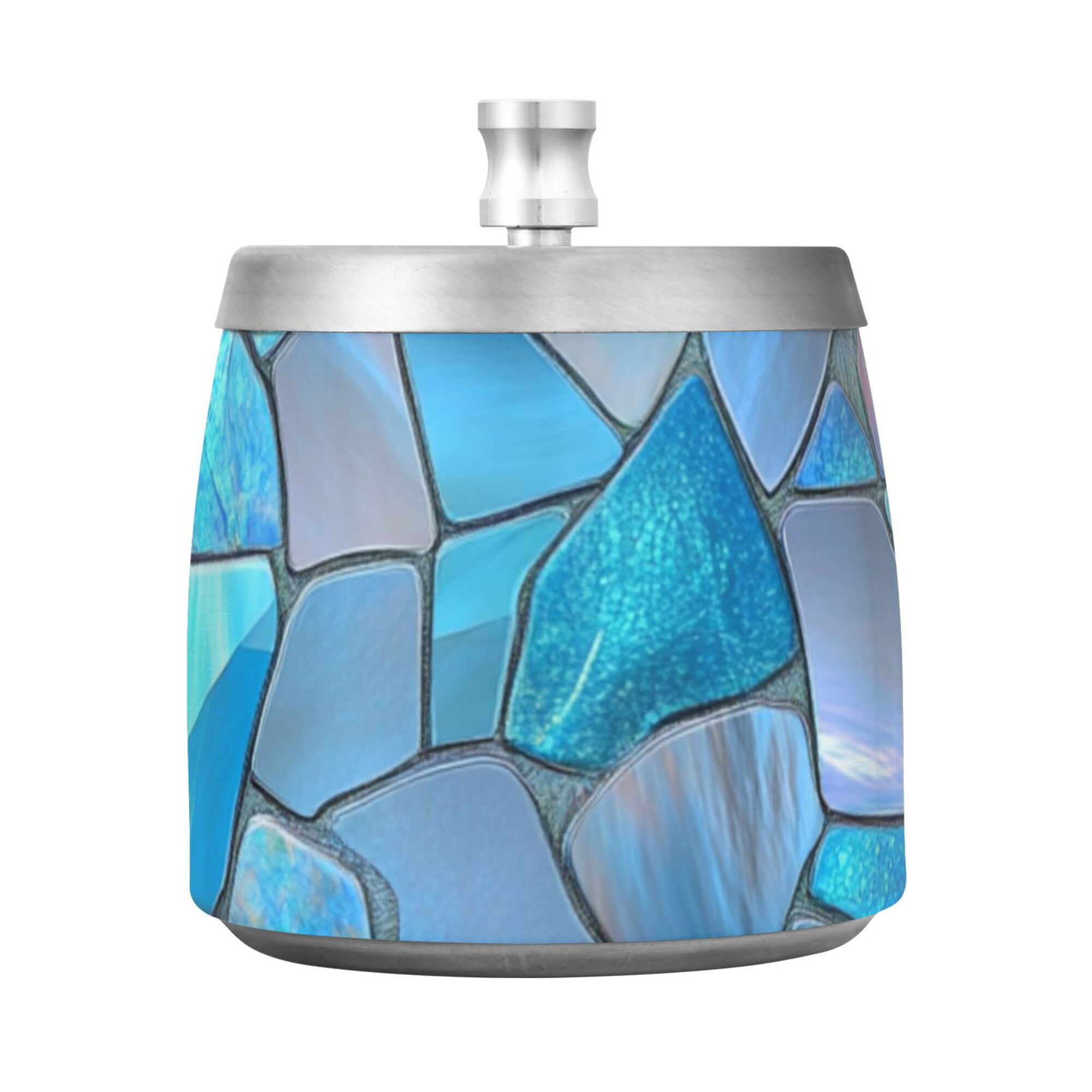 Creative stainless steel ashtray home car large capacity anti-flying ...