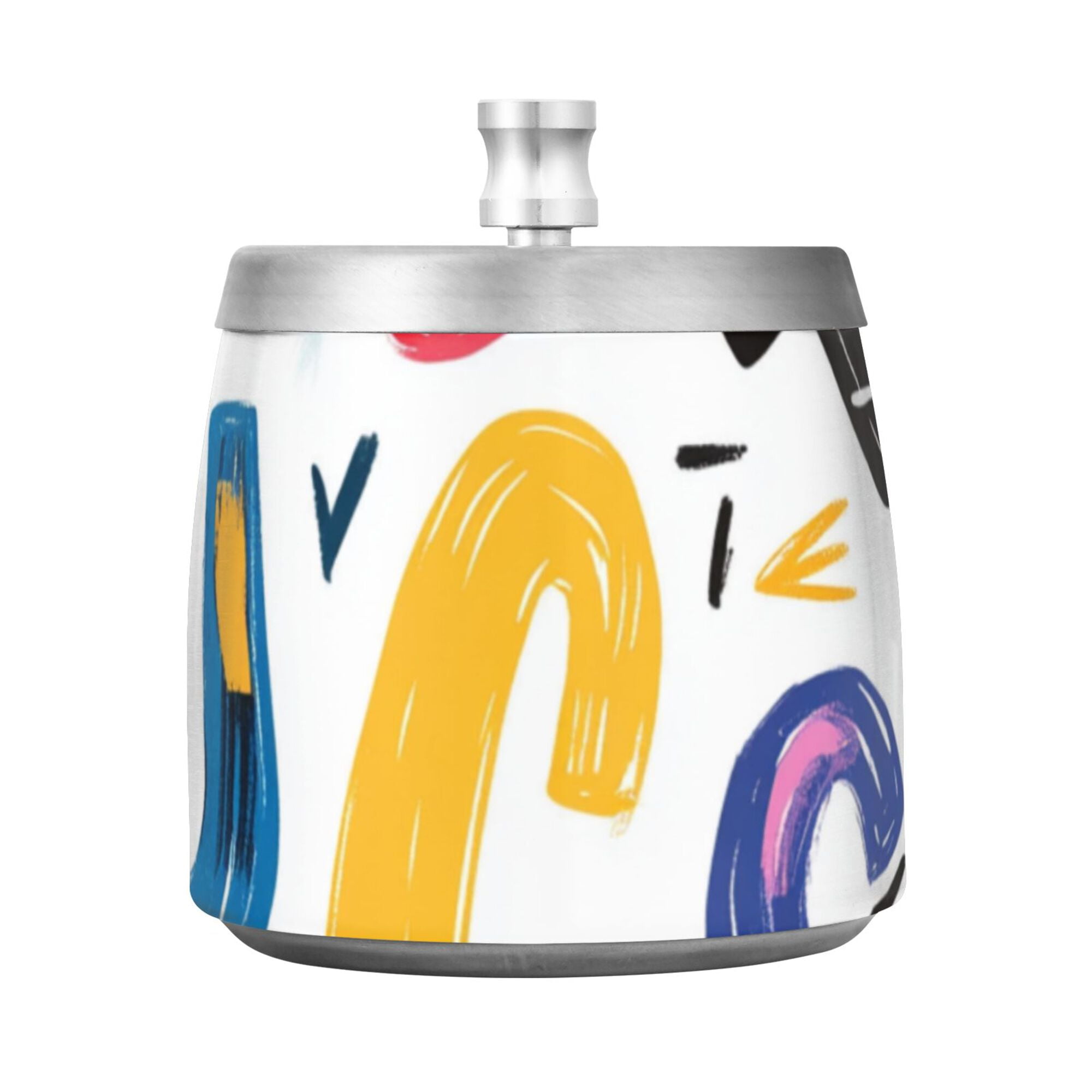 Creative stainless steel ashtray home car large capacity anti-flying ...