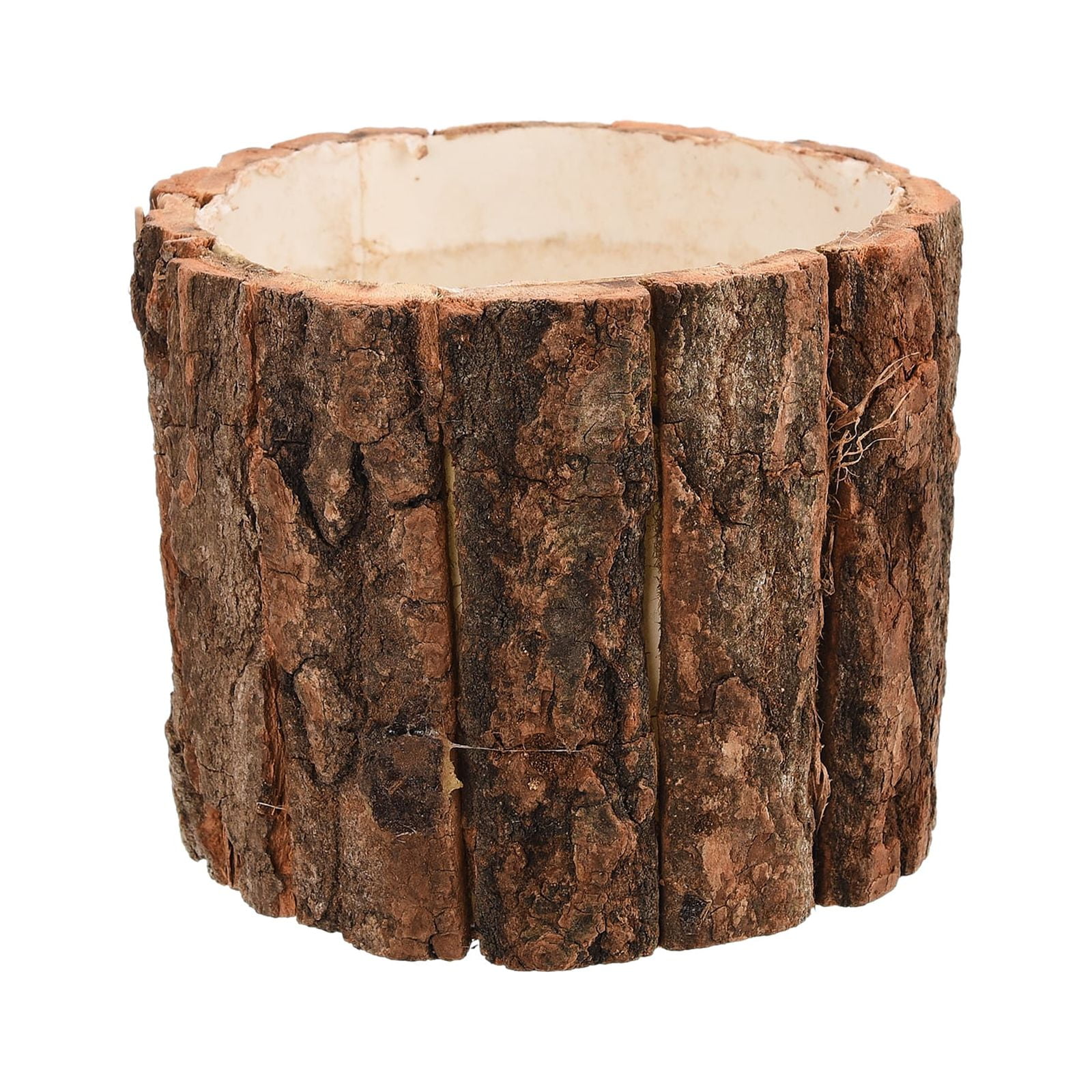 CreativeArrowy Bark Bucket Plants Container Gift Flower Box Flower Pot ...