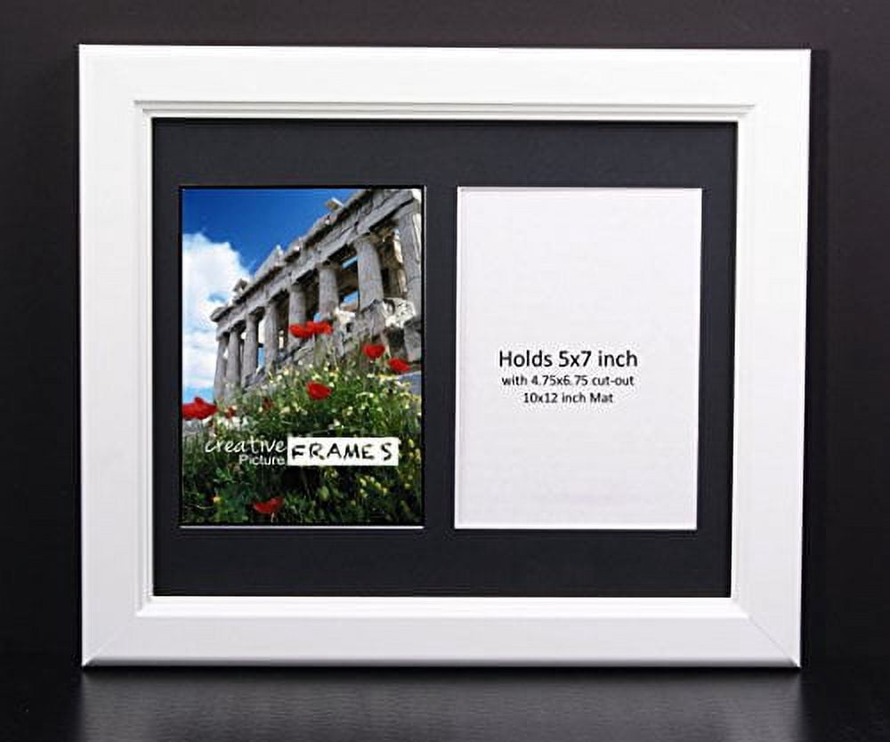 creativepf- 2 opening glass face black picture frame to hold 5 by 7 ...