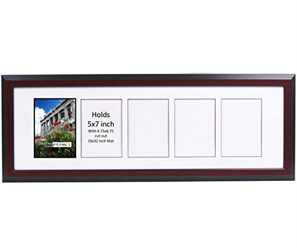 CreativePF- 5 Opening Glass Face Mahogany Picture Frame to Hold 5 by 7 ...