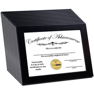 Single Diploma Frame with Double Matting for 8.5" x 11" Tall Diploma ...