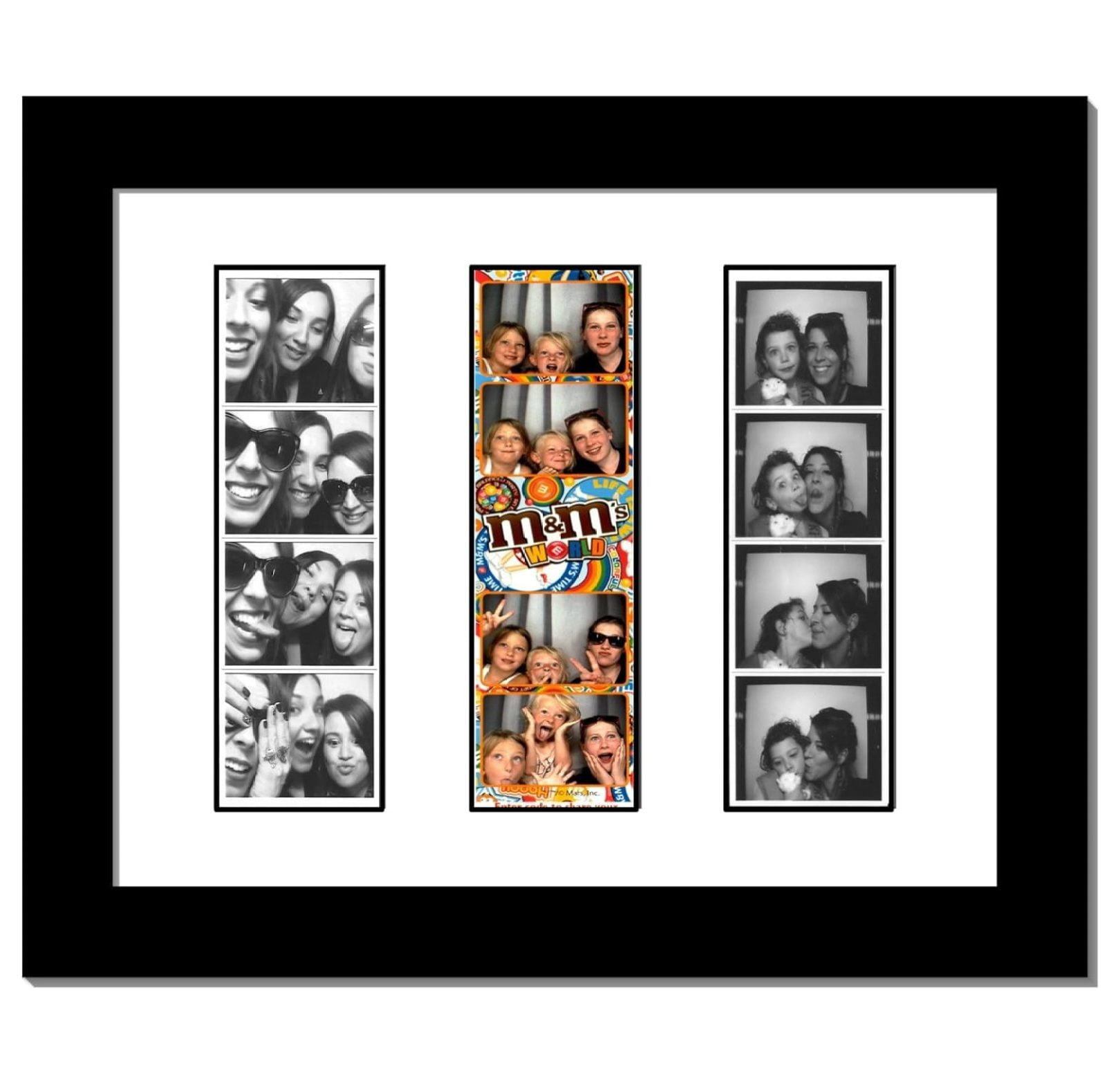 CreativePF- [pbw8x10bk-w] Triple Photo Booth Frame Holds 3-2x6 with ...