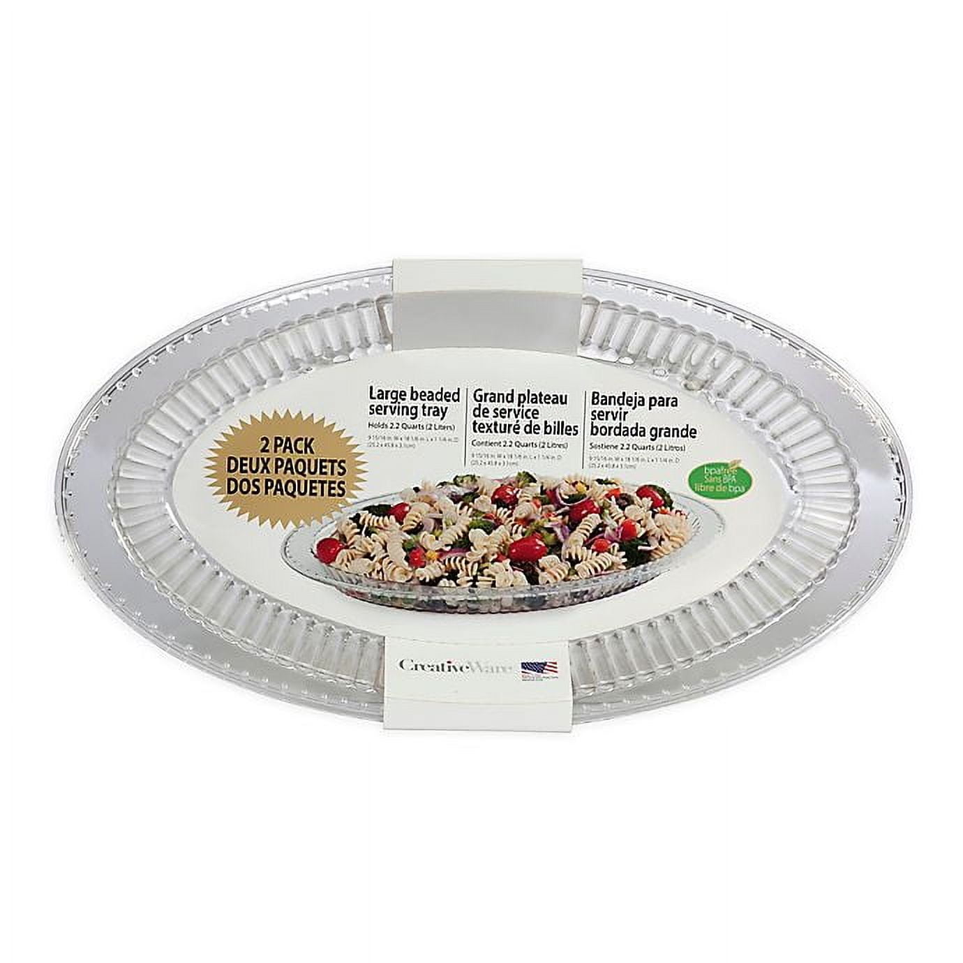 CreativeWare Clear Acrylic Serving Platters (Set of 2) - Walmart.com