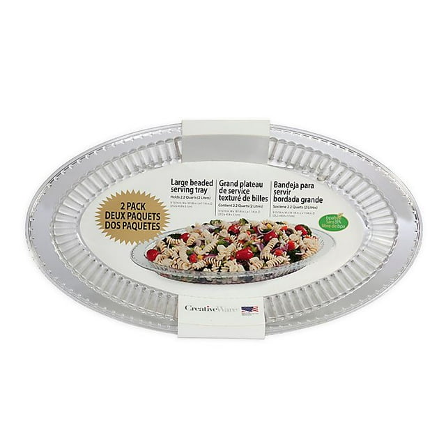 CreativeWare Clear Acrylic Serving Platters (Set of 2) - Walmart.com