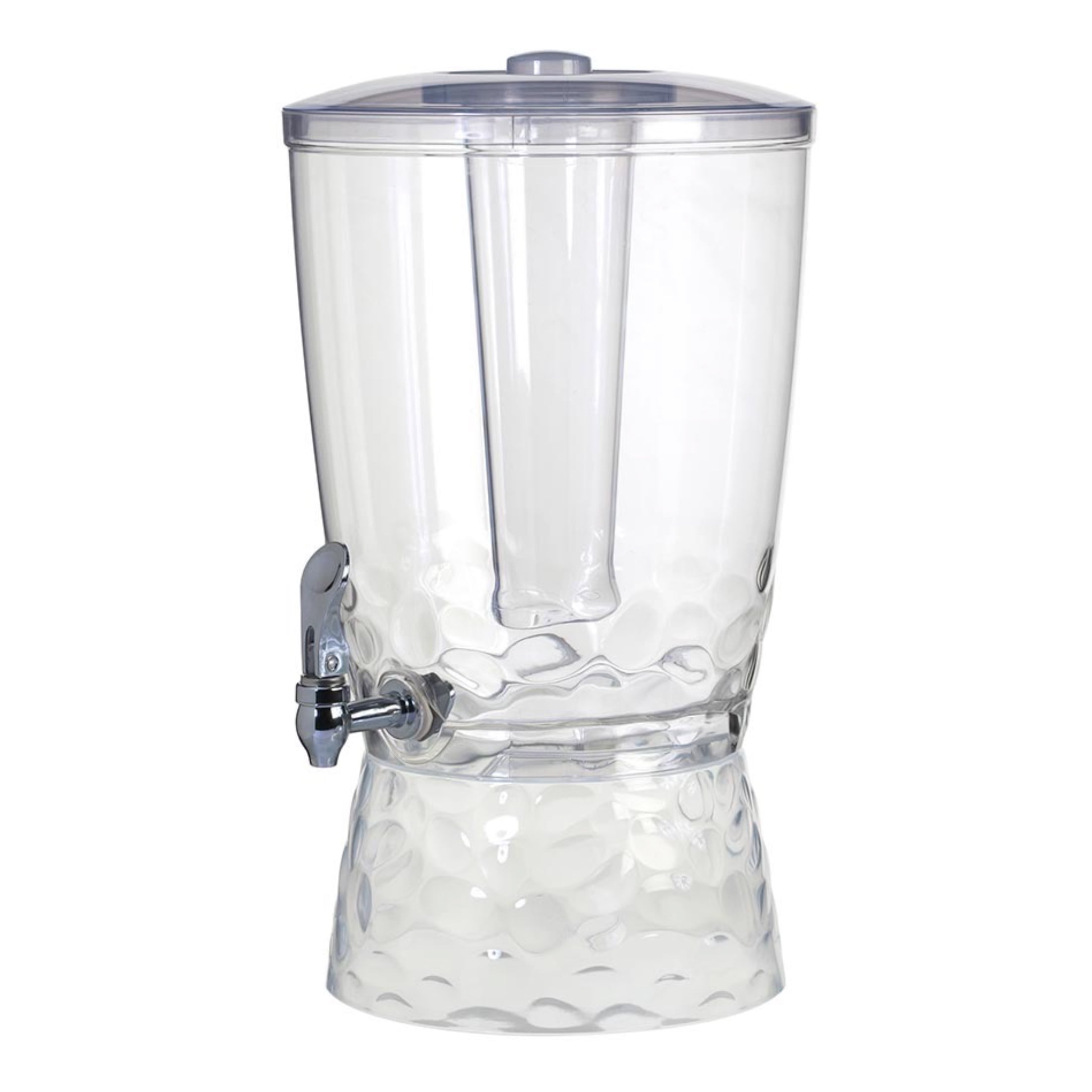 Creativeware 3 Gallon Clear Acrylic Beverage Dispenser, Pebbled Design ...
