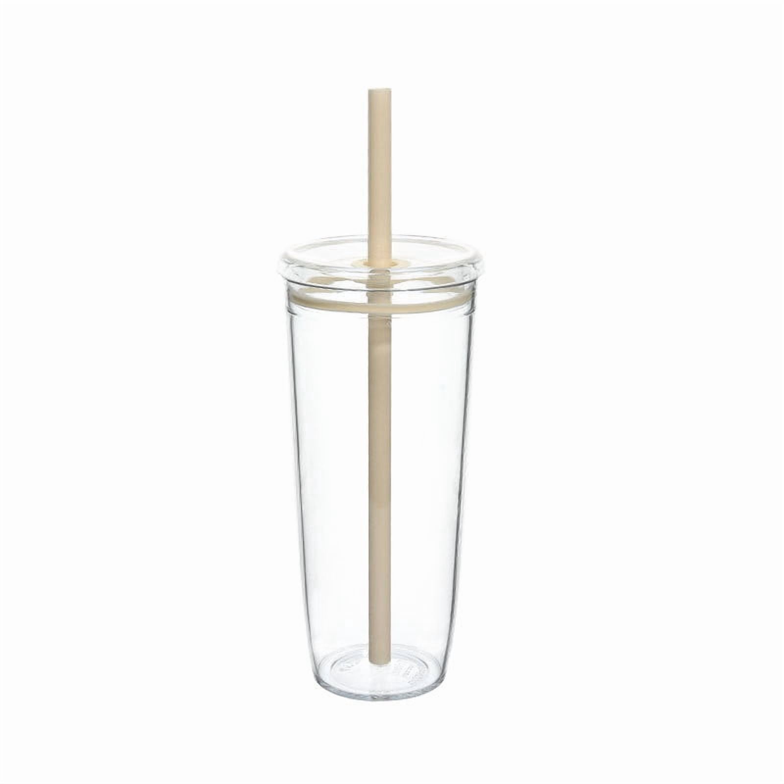 Creatives Glass Cups with Lids and Straws, Travel Coffee Mug Bamboo ...