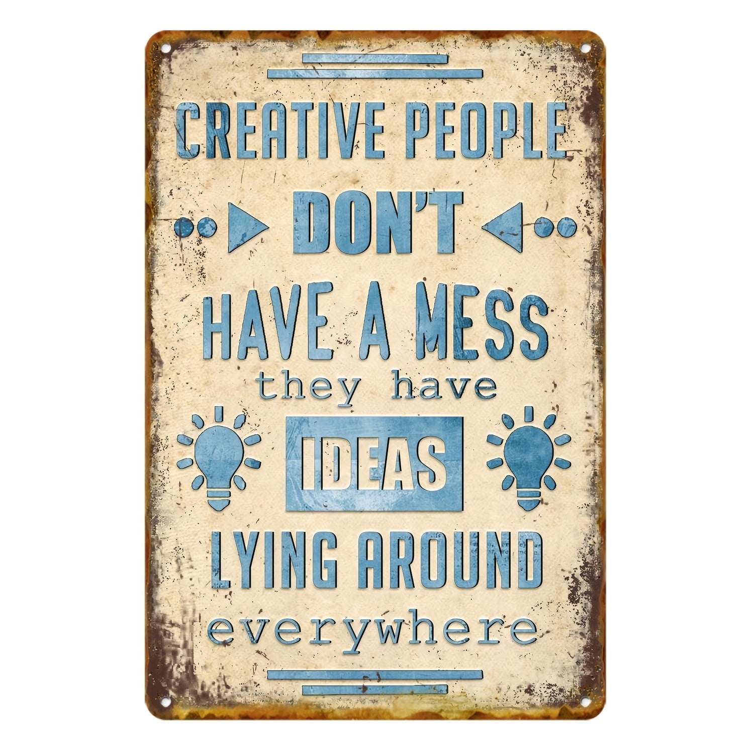 Creatives Quote Metal Sign | 8"x12" | Metal | Inspirational Message ...