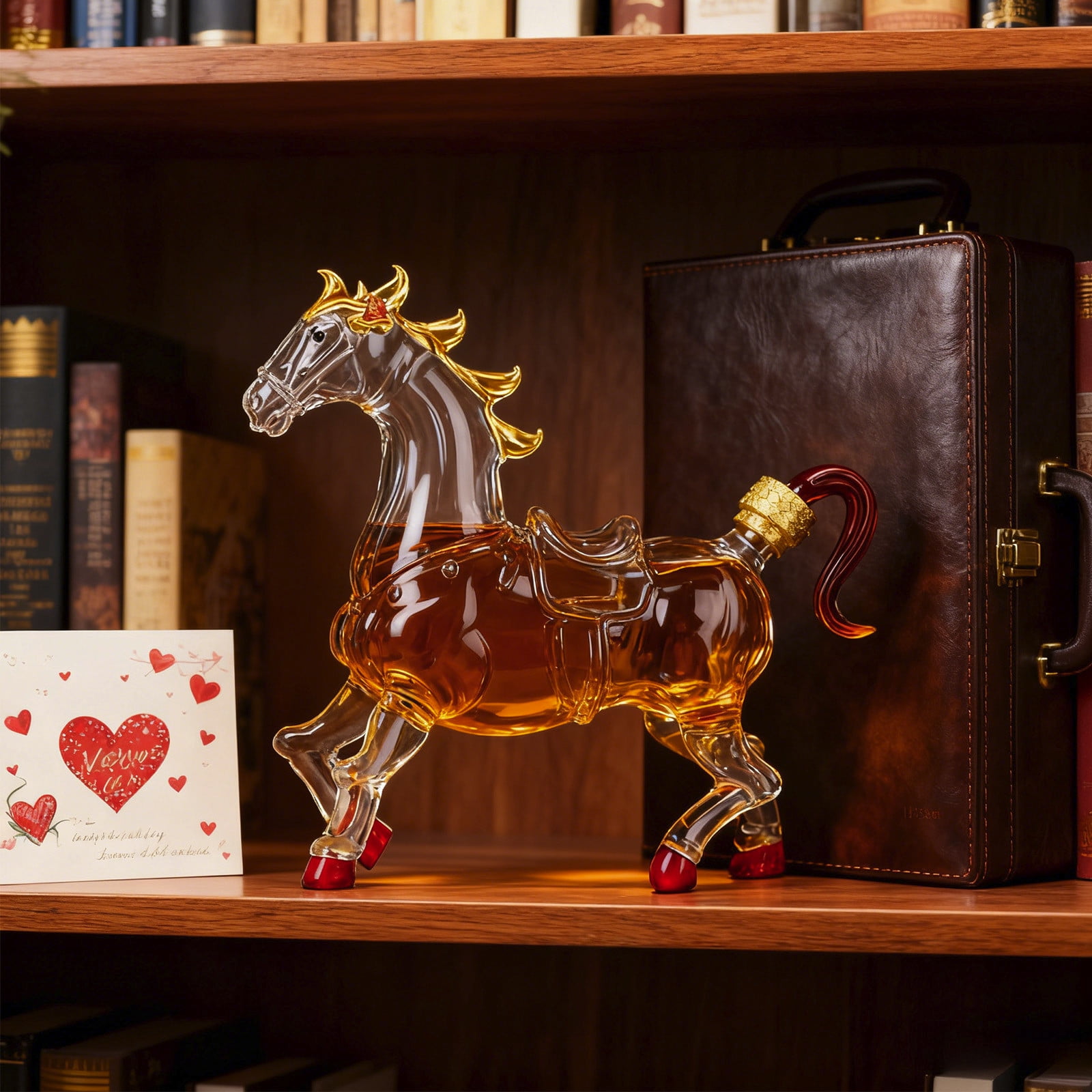 Creatives Zodiacs Horse Glass Bottle,250ml Portable Whiskey Bottle ...