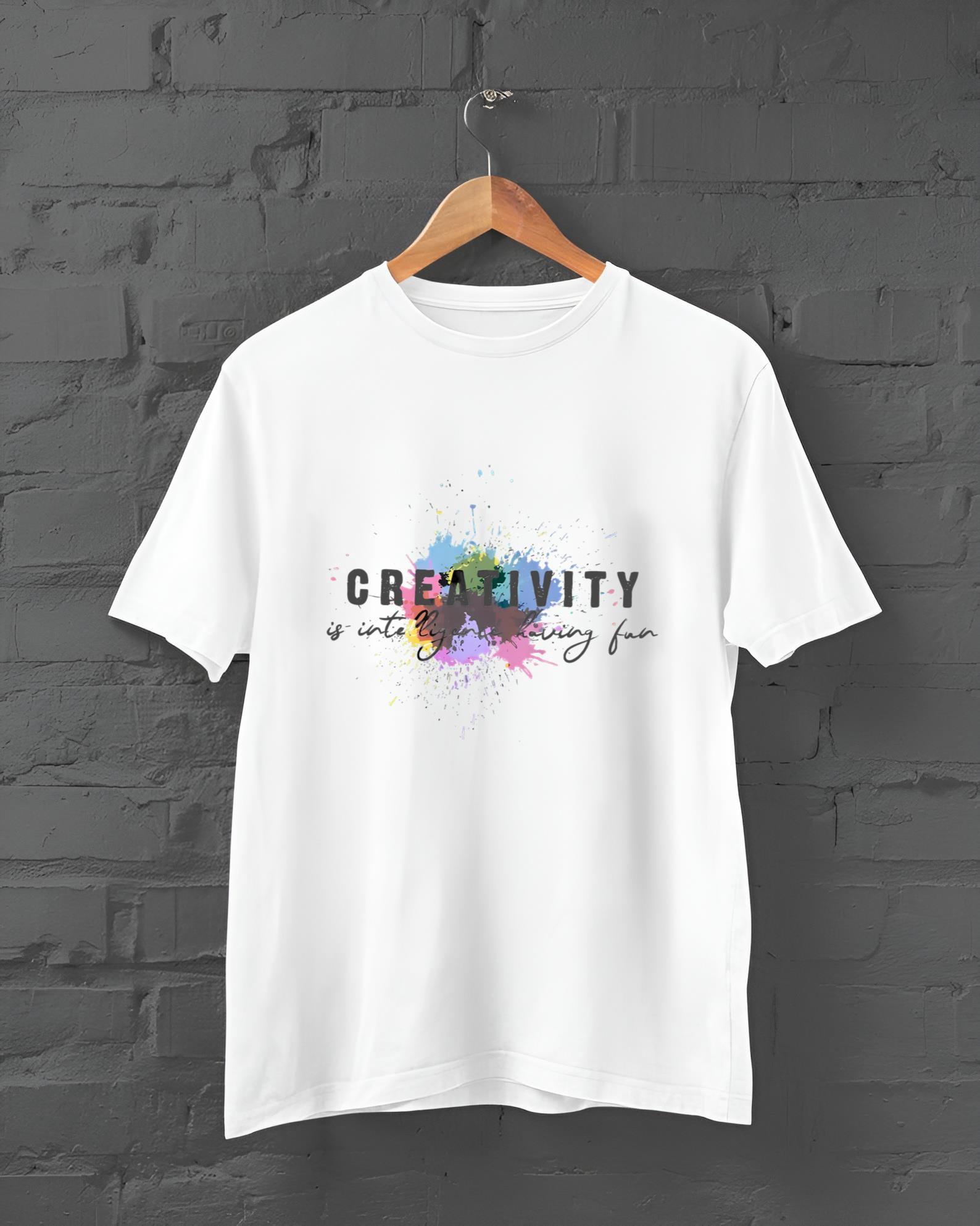 Creativity Is Intelligence Having Fun Quote Teacher T-Shirt, Art ...