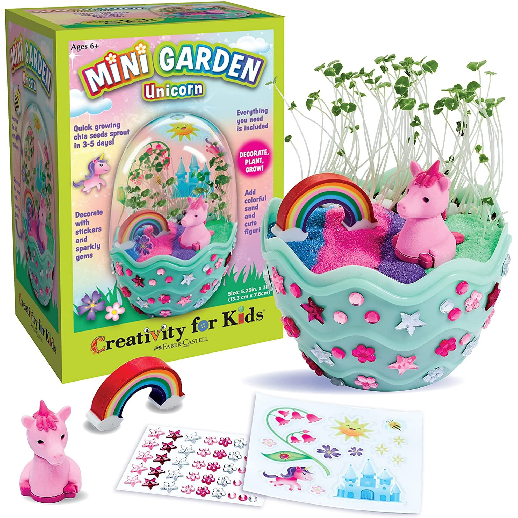 Creativity for Kids Mini Garden: Magical Unicorn Terrarium Kit ...