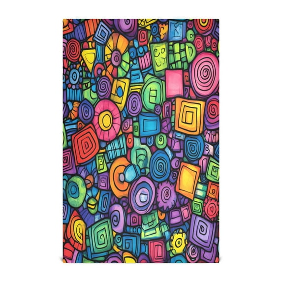 Creativity Pattern Kitchen Towels Dishcloth Decorative Waffle Towels ...