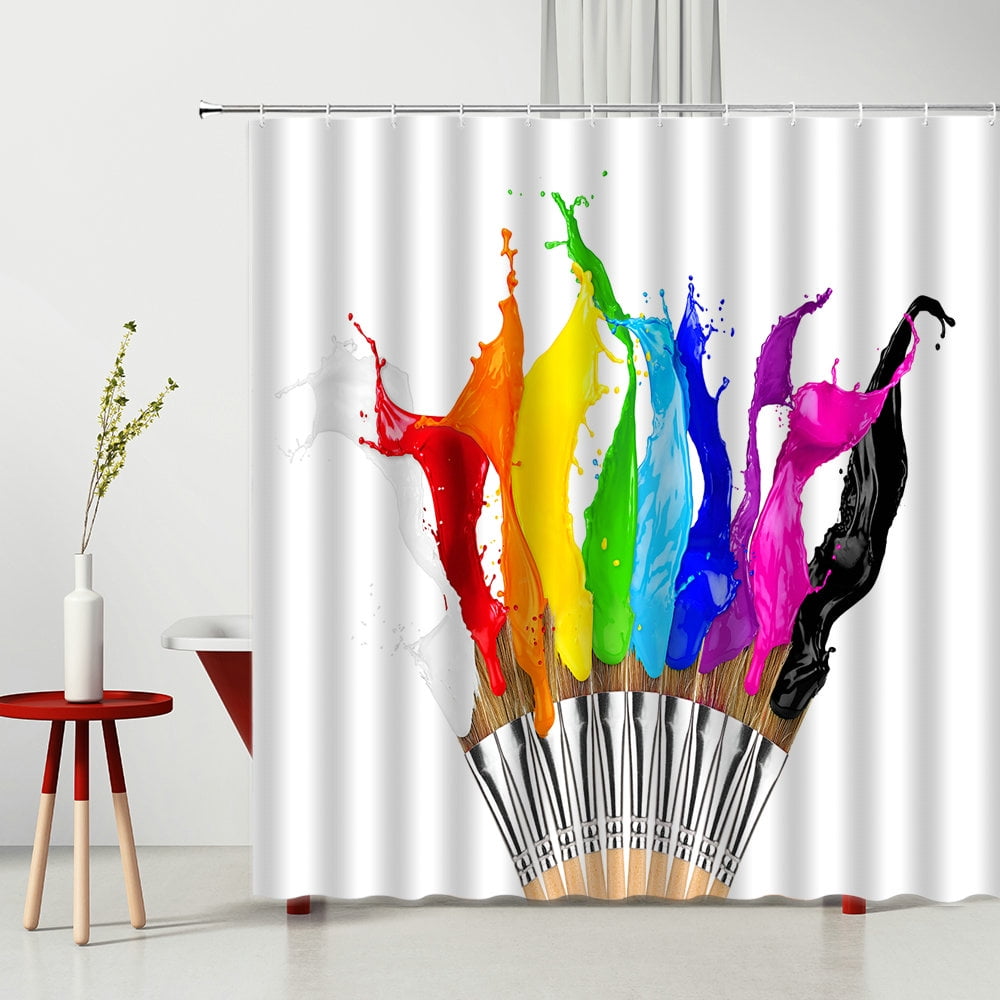 Creativity Shower Curtain Colorful Art Waterproof Polyester Fabric ...