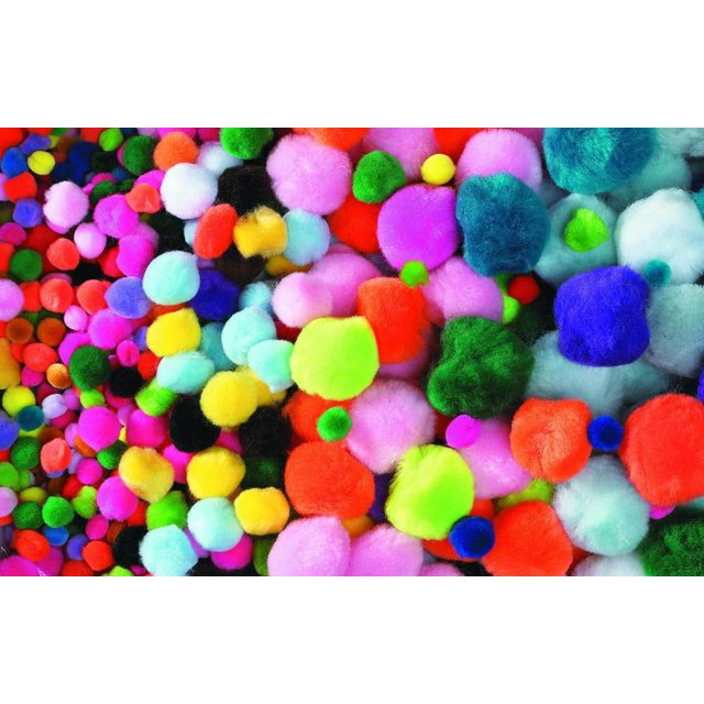 Creativity Street Acrylic Non-Toxic Pom Pon Classroom Pack, Assorted ...